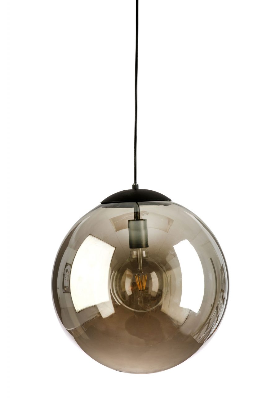 Smokey Glass Sphere Pendant Light - MIRROR 400 - Disegno Luce